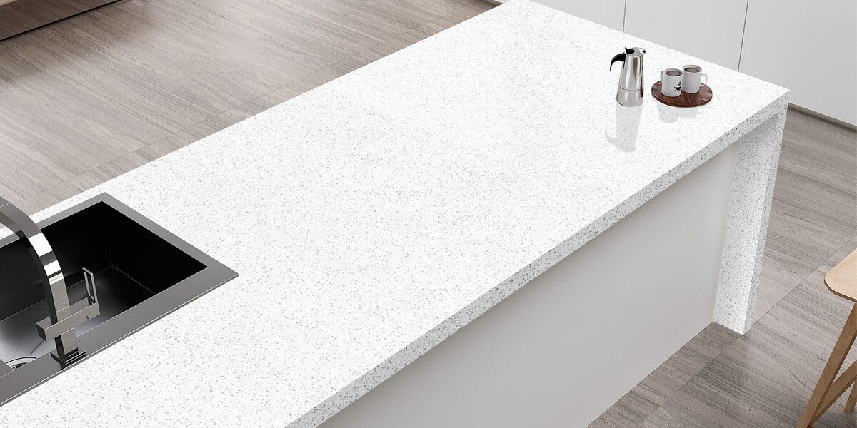 Bianco Ice Plus and Ice Quartz Slabs from Mars Quartz