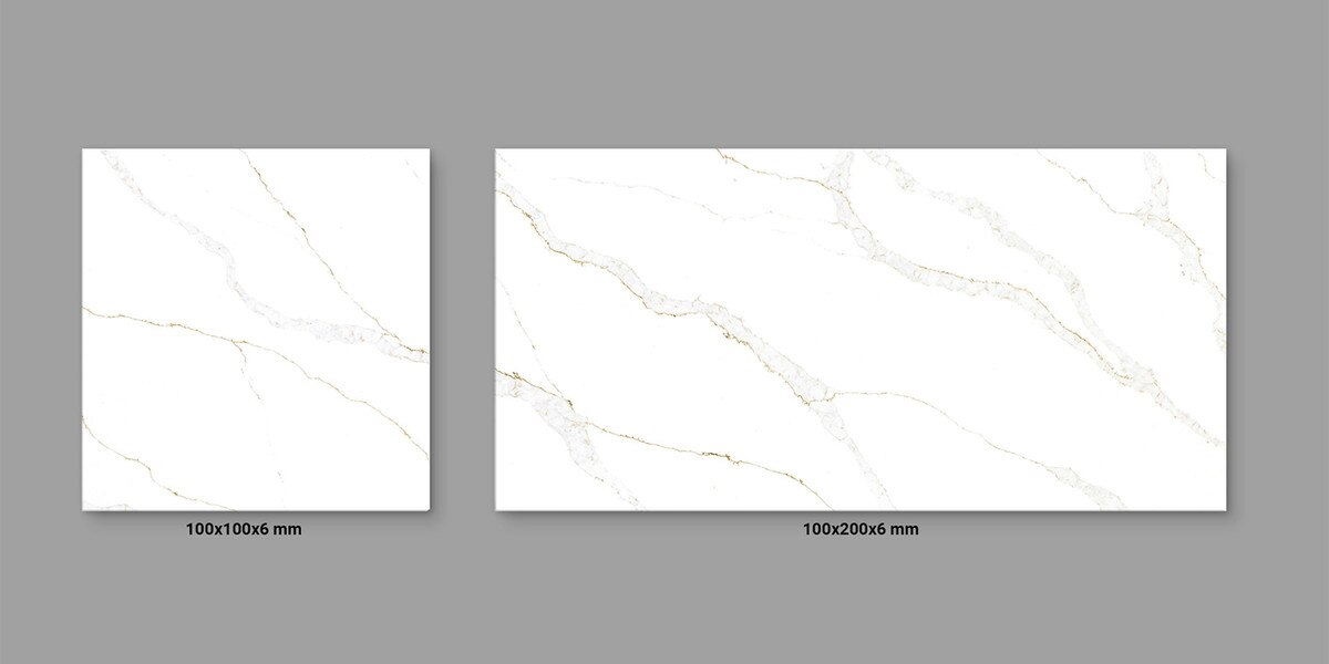 Calacatta Midas Quartz Sample
